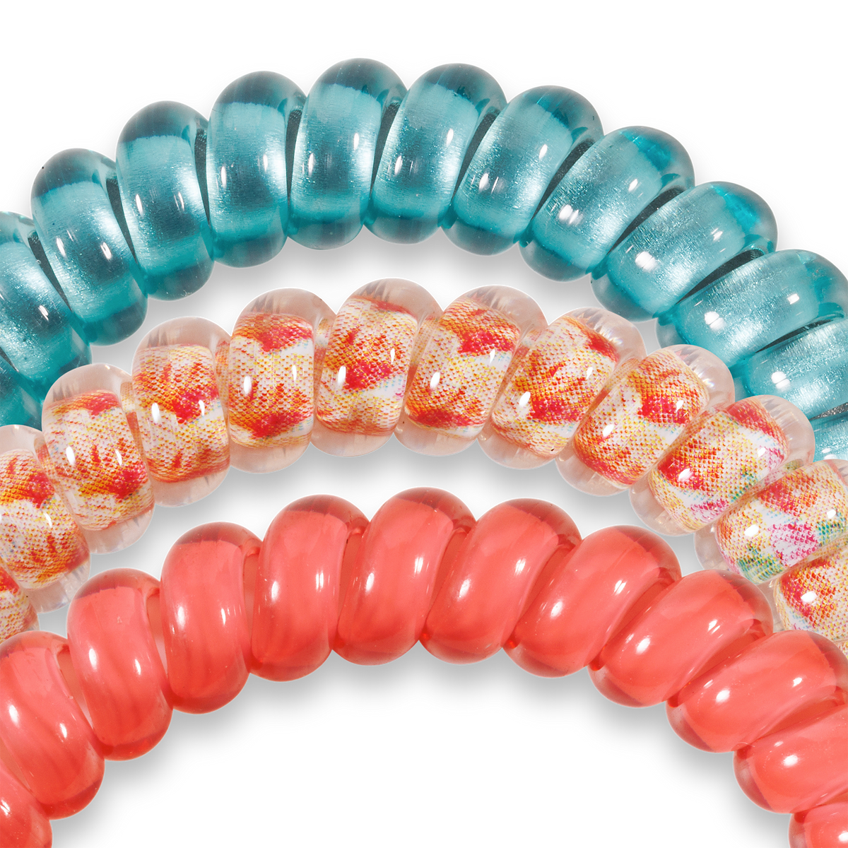 Spiral Hair Coils | Small | Coral Craze Hair Ties – Red Barn Company Store