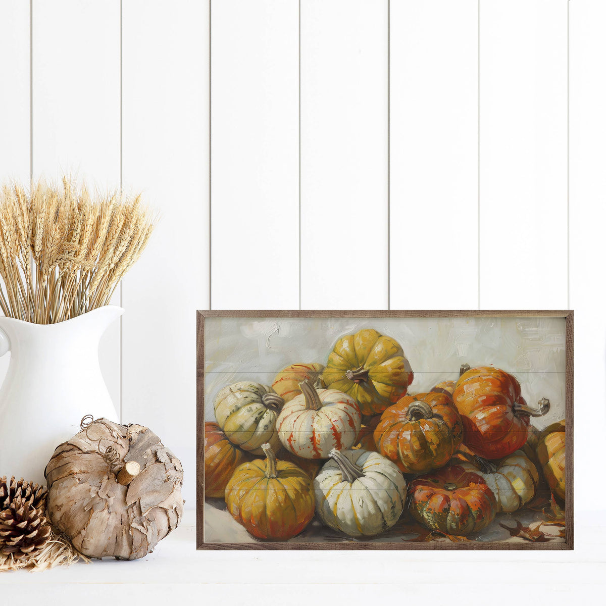 Pumpkin Mound By Petals Prints Design: 8 x 5 x 1.5 – Red Barn Company Store