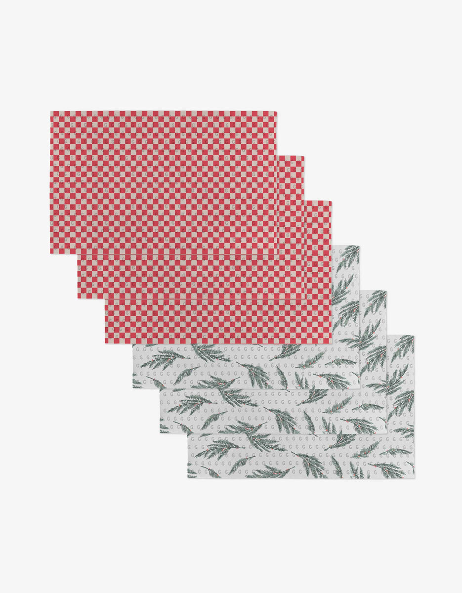 Mistletoe And Checkers Not Paper Towel – Red Barn Company Store