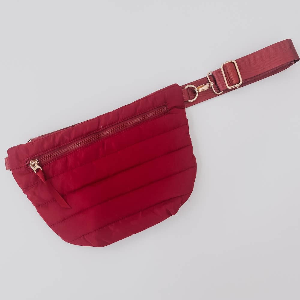 Jolene Puffer Belt Bag- Crimson Red – Red Barn Company Store