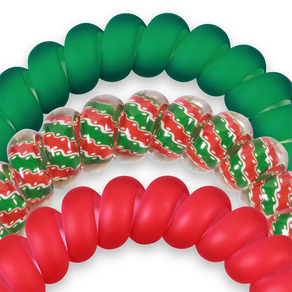Spiral Hair Coils | Large | Naughty or Nice Hair Ties – Red Barn ...