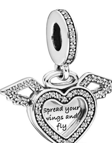 Heart and Angel Wings Dangle Charm - Pandora - 798485C01 – Red Barn ...
