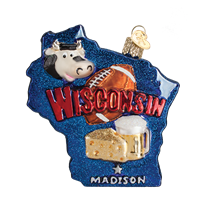 State of Wisconsin Ornament - Old World Christmas – Red Barn Company Store