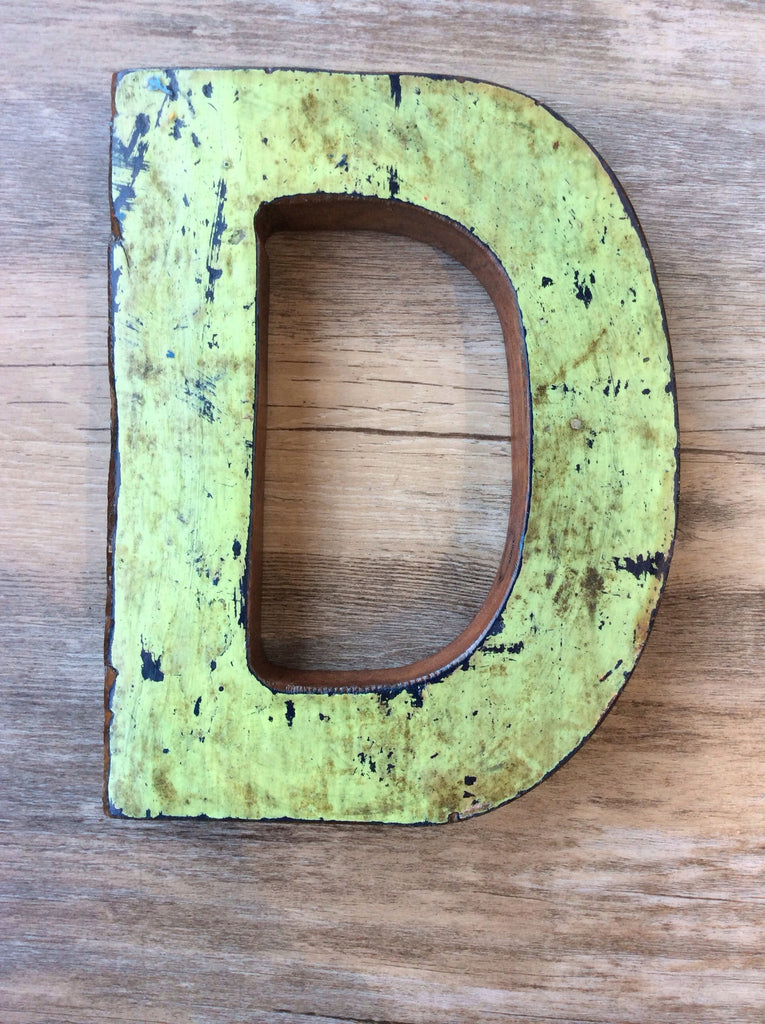 Letter D - Retired Bali Fishing Boat Furniture - 7"x4" - #10198-D – Red ...